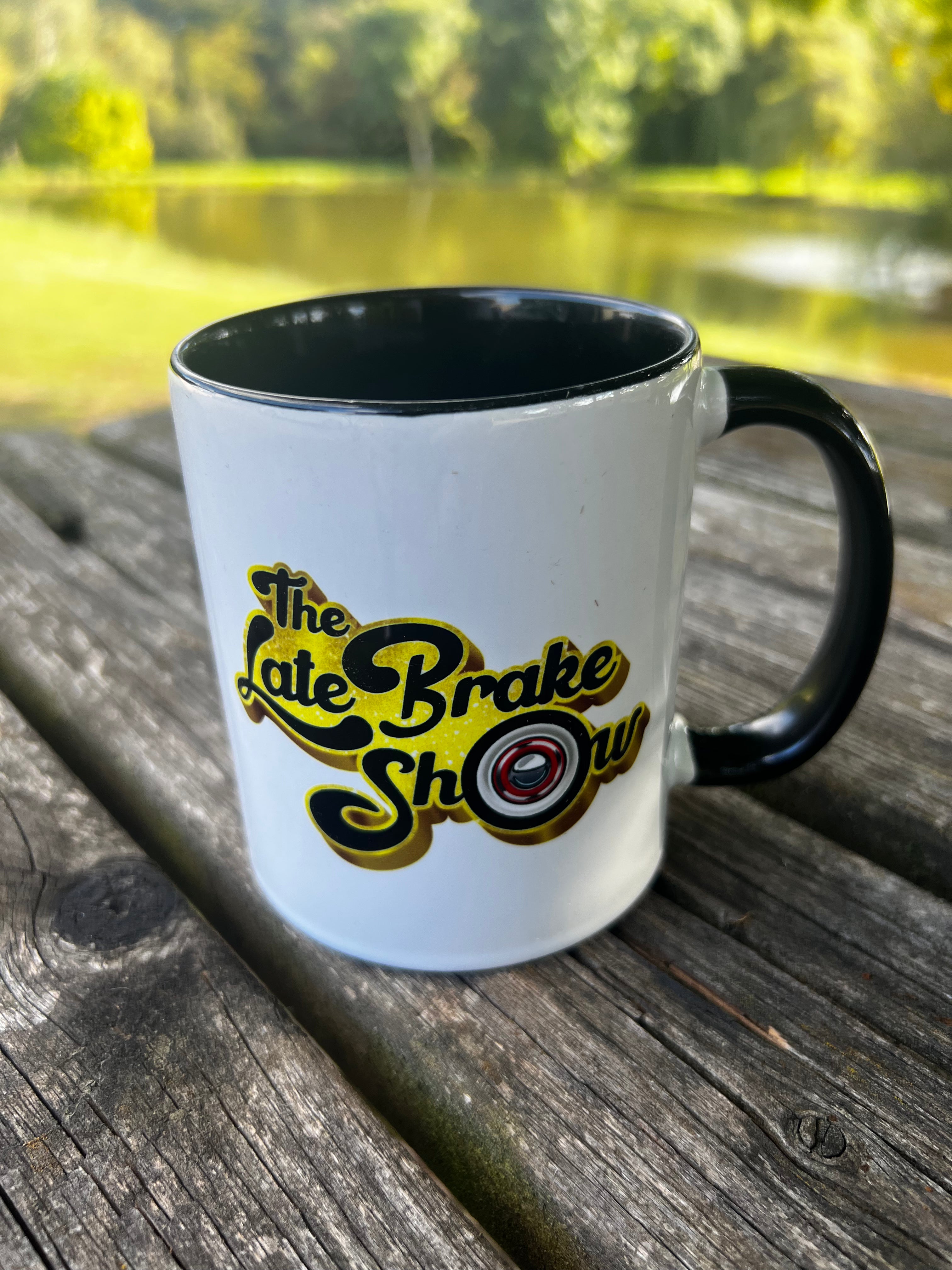 The Late Brake Show Full Logo Mug